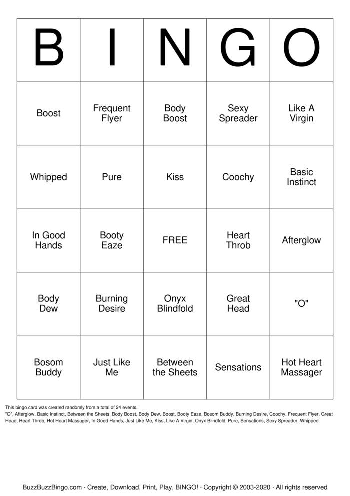 PURE ROMANCE Bingo Cards to Download, Print and Customize!
