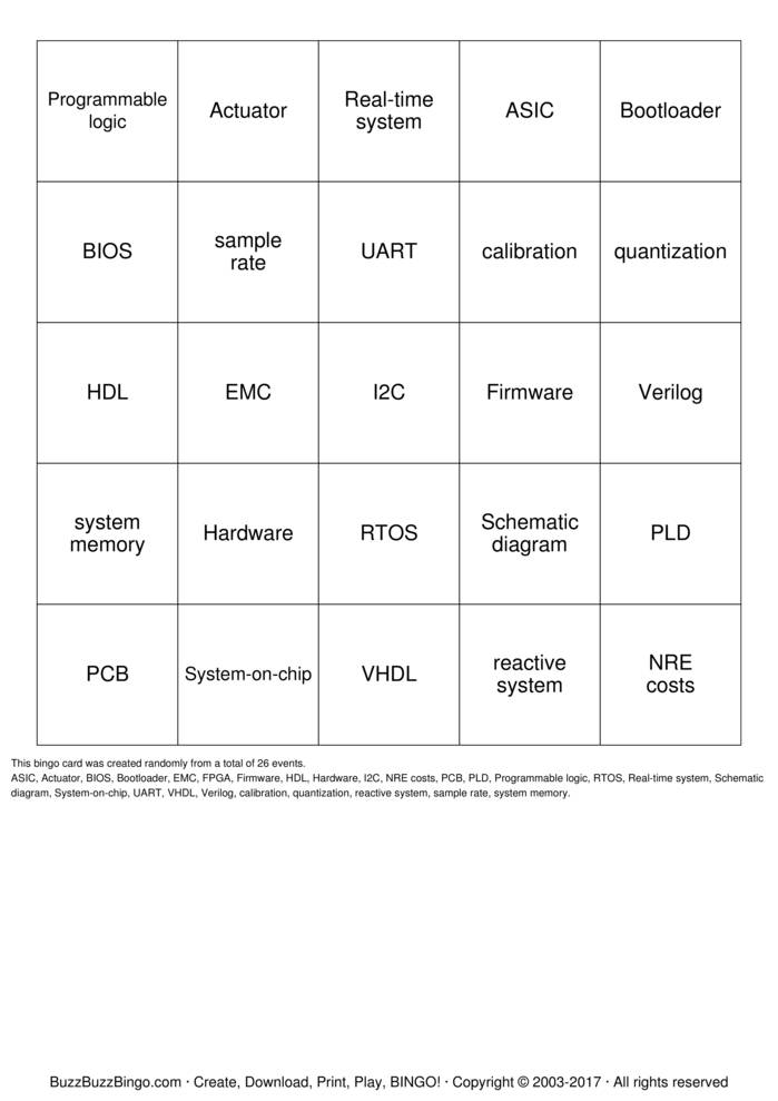 Bingo Cards to Download, Print and Customize!