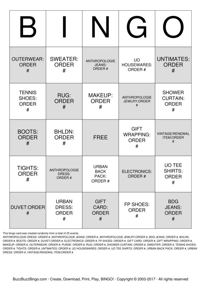 CUSTOMER SERVICE Bingo Cards to Download, Print and Customize!