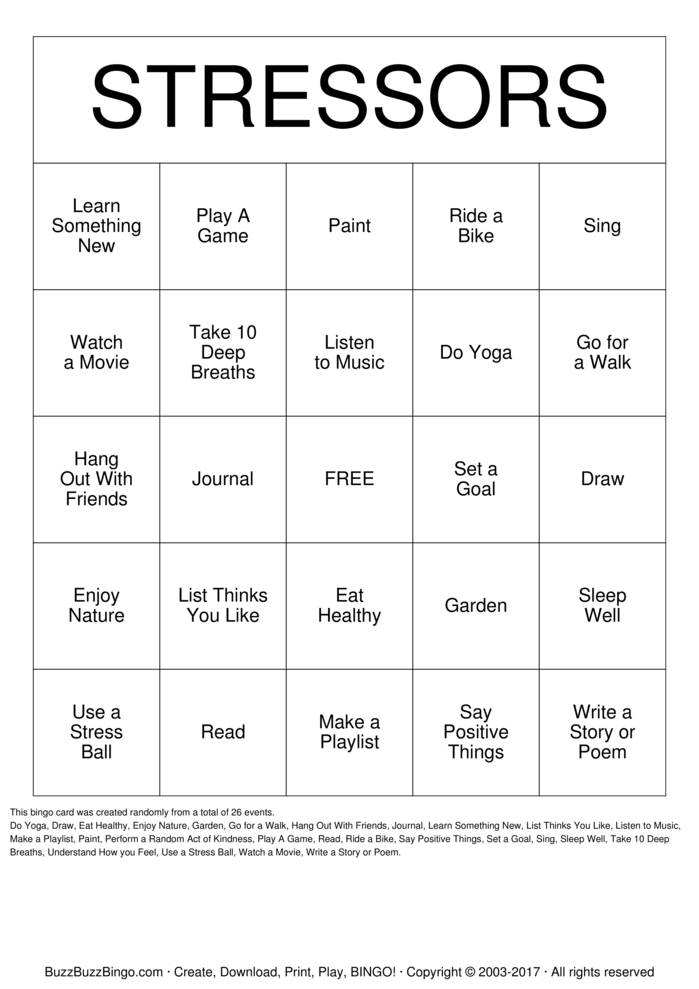 Coping Skills Bingo Cards to Download, Print and Customize!