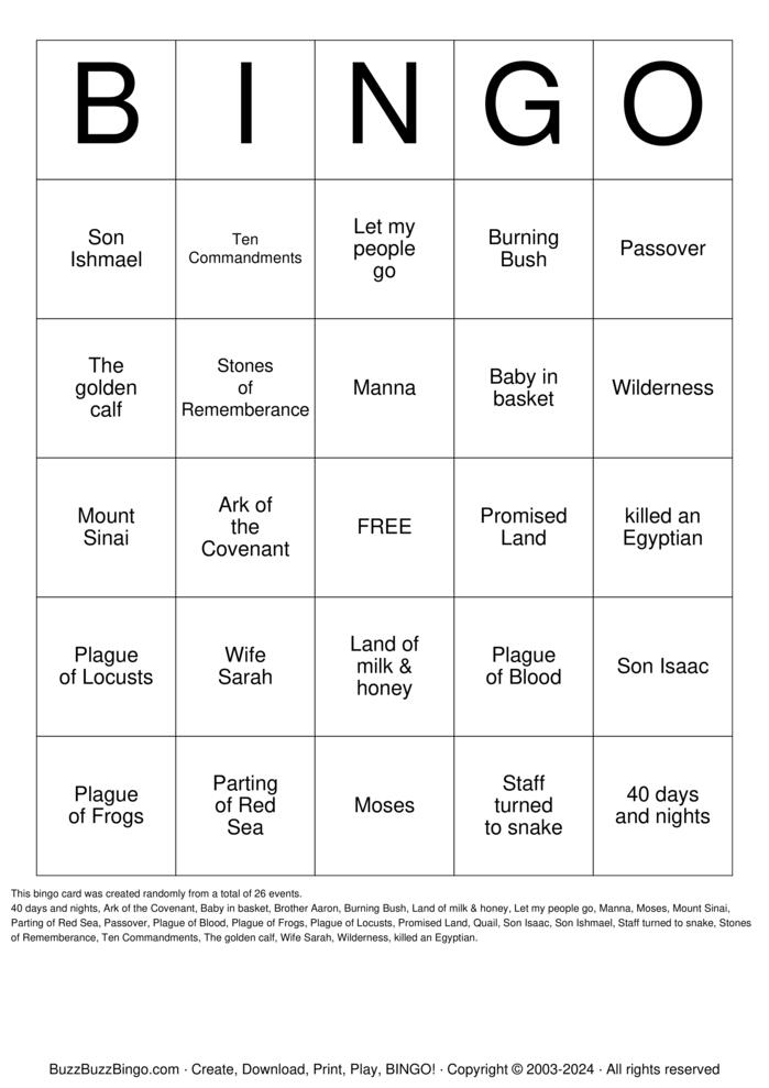 Passover Bingo Bingo Cards to Download, Print and Customize!