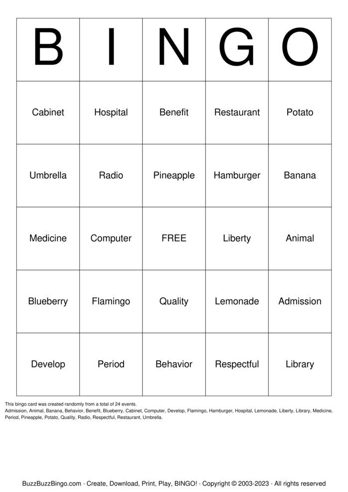 3 Syllable Words Bingo Cards To Download Print And Customize 3-syllable-words-bingo-cards-to-download-print-and-customize