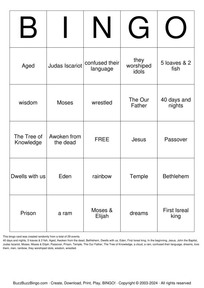 Bible Bingo Cards to Download, Print and Customize!