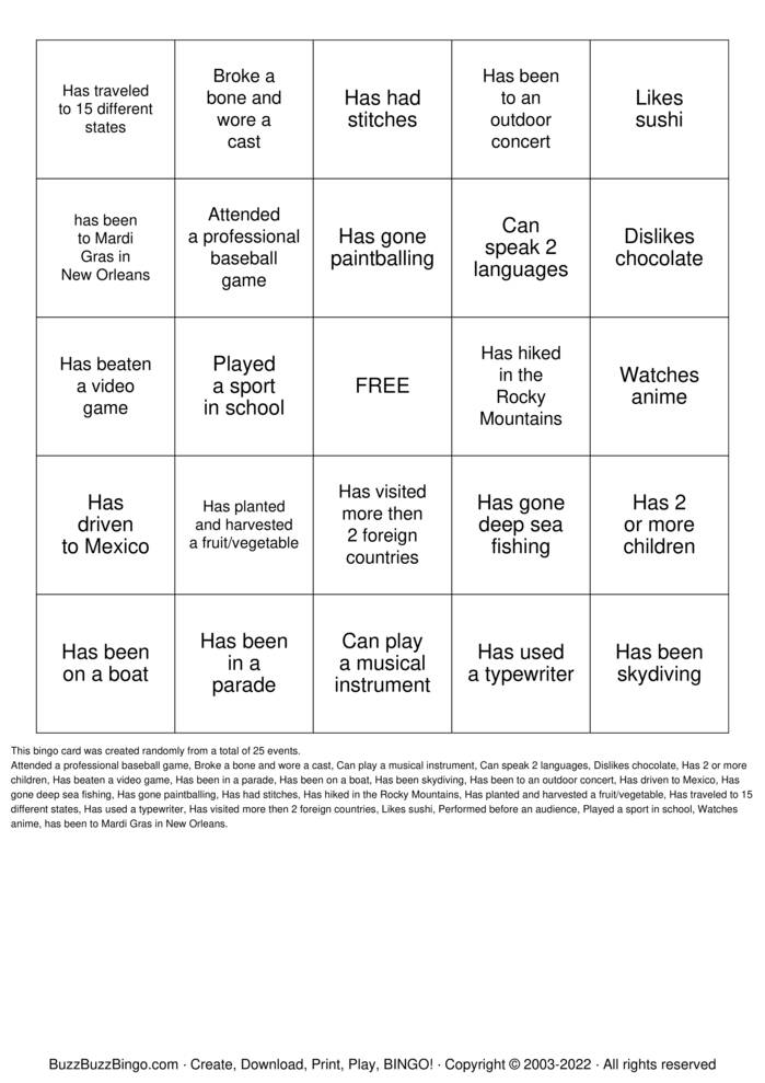 Getting to Know your co-workers! Bingo Cards to Download, Print and ...