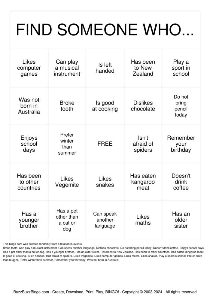 Introduction Bingo Cards to Download, Print and Customize!
