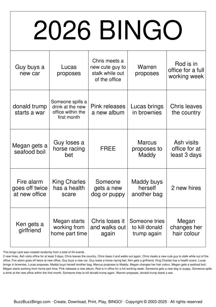 Bingo Cards to Download, Print and Customize!