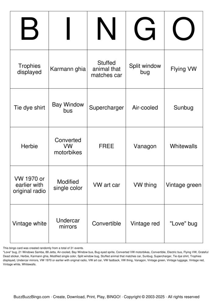 Custom Bingo Cards to Download, Print and Customize!