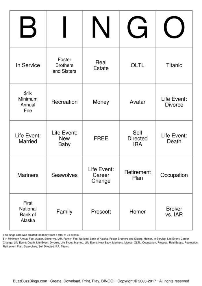 One Life to Live Bingo Cards to Download, Print and Customize!