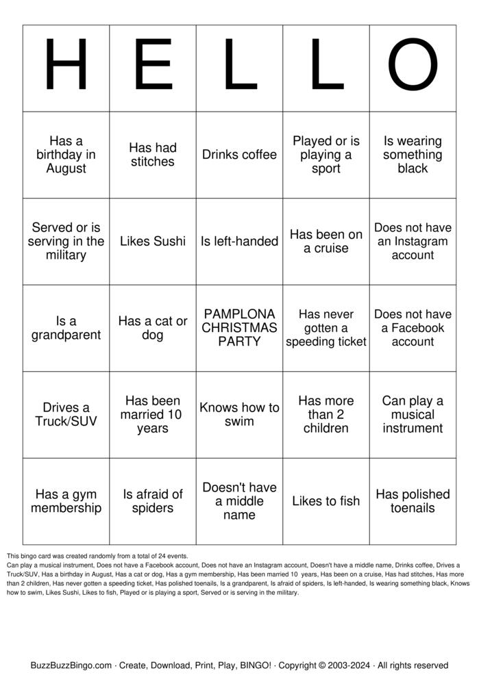 Getting to Know You! Bingo Cards to Download, Print and Customize!