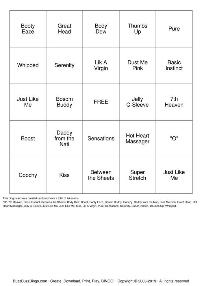 PURE ROMANCE Bingo Cards to Download, Print and Customize!