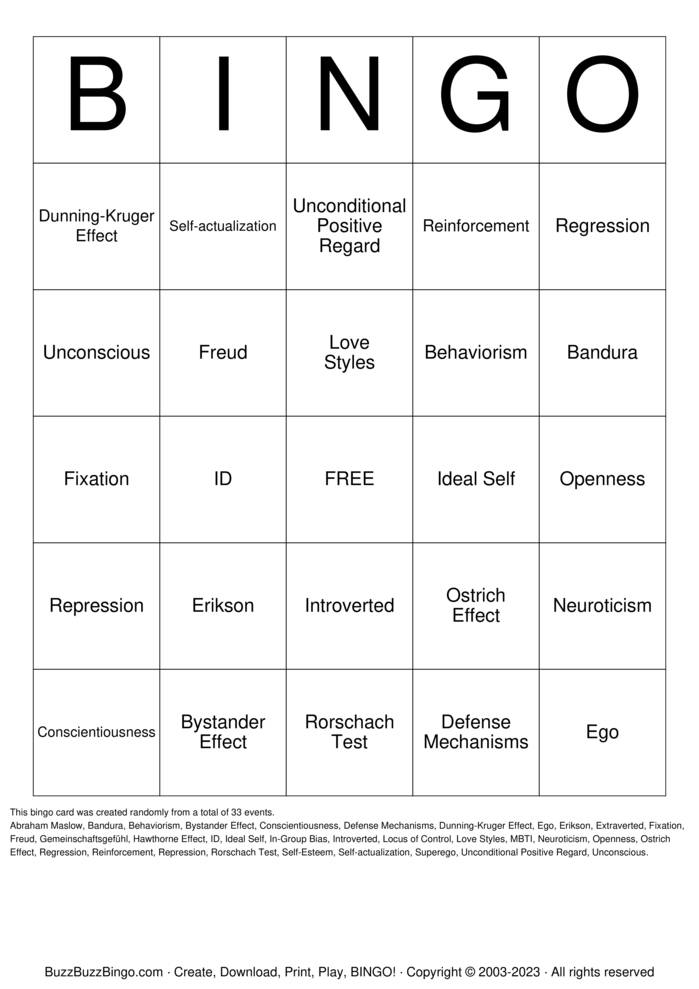 Personality Bingo Cards to Download, Print and Customize!
