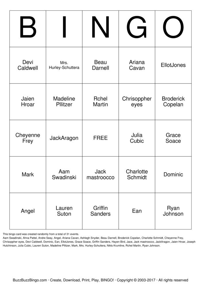 6th Grade Here We Come Bingo Cards to Download, Print and Customize!