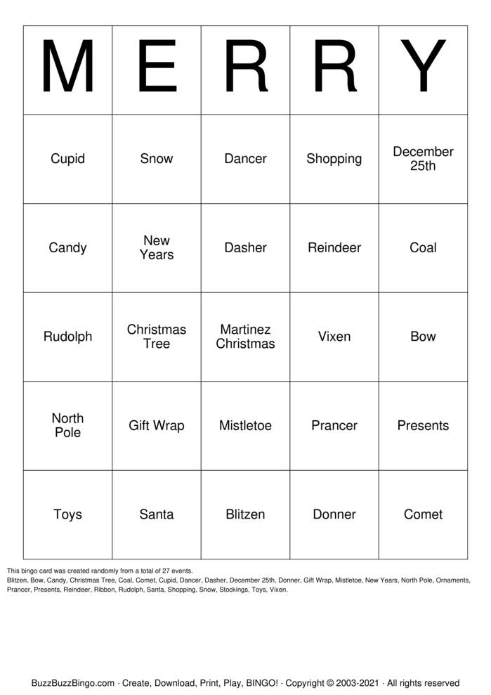 Christmas Dinner Party Bingo Cards to Download, Print and Customize!