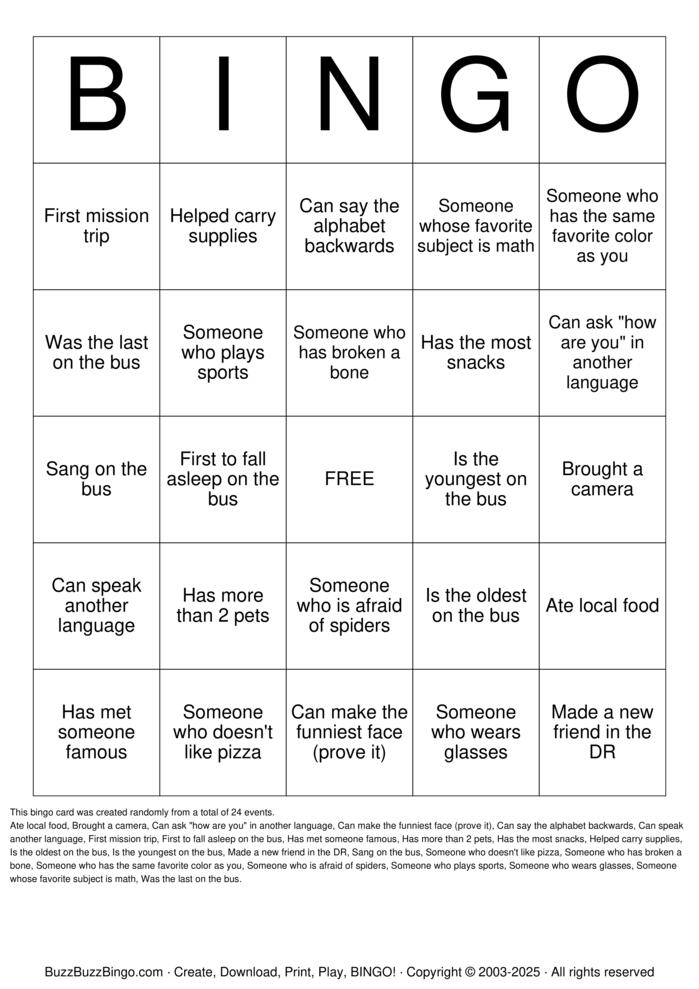 Family Vacation Bingo Cards to Download, Print and Customize!