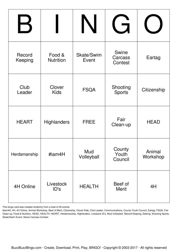 Record keeping Bingo Cards to Download, Print and Customize!