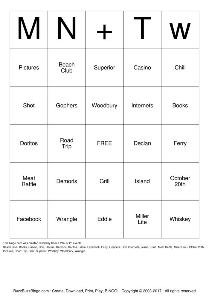 Custom Bingo Cards to Download, Print and Customize!