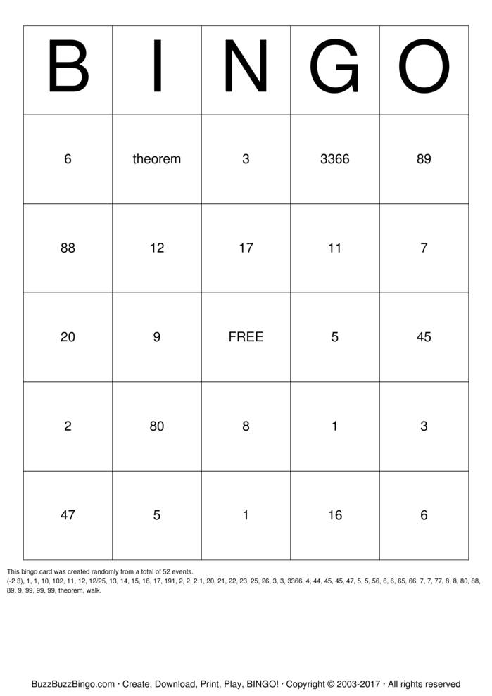 Custom Bingo Cards to Download, Print and Customize!