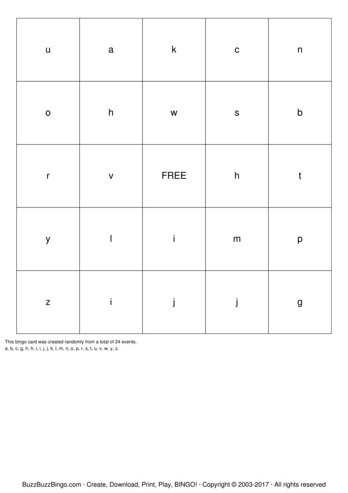 alphabet Bingo Cards to Download, Print and Customize!