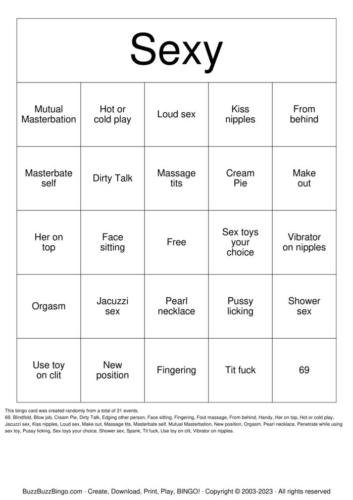 Sex toy bingo Bingo Cards to Download, Print and Customize!