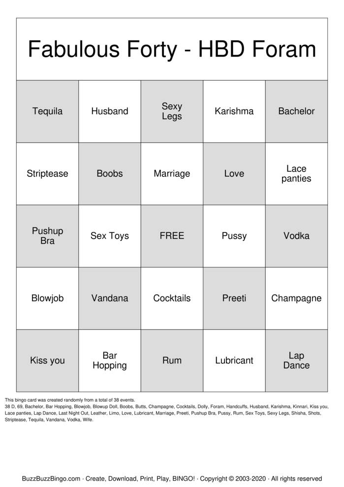 Bachelor Party Bingo Cards to Download, Print and Customize!