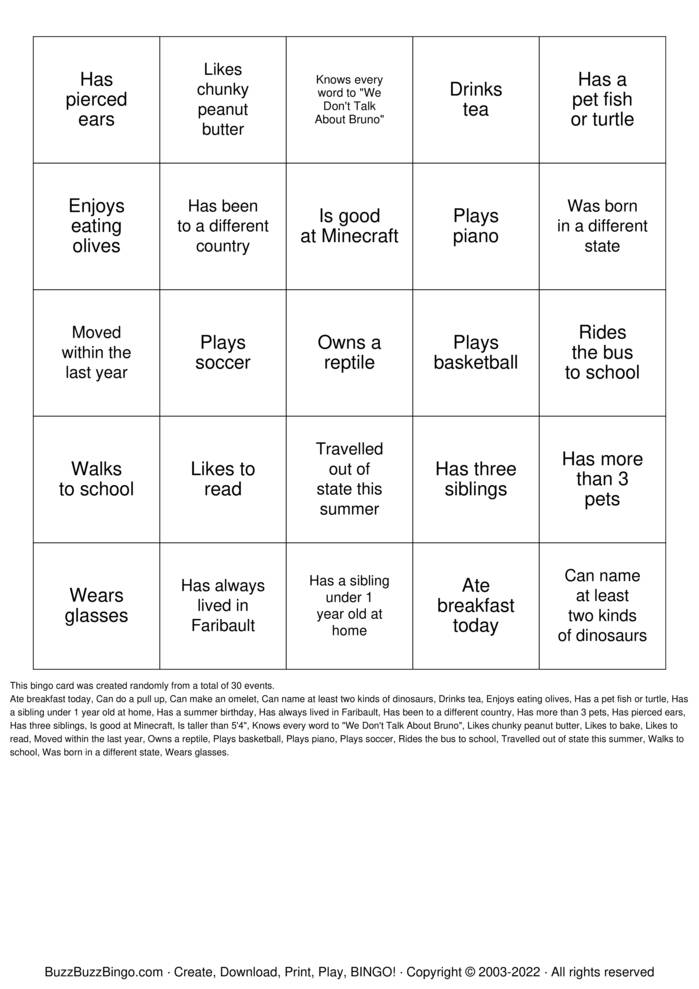 Band Blackout Bingo Bingo Cards to Download, Print and Customize!