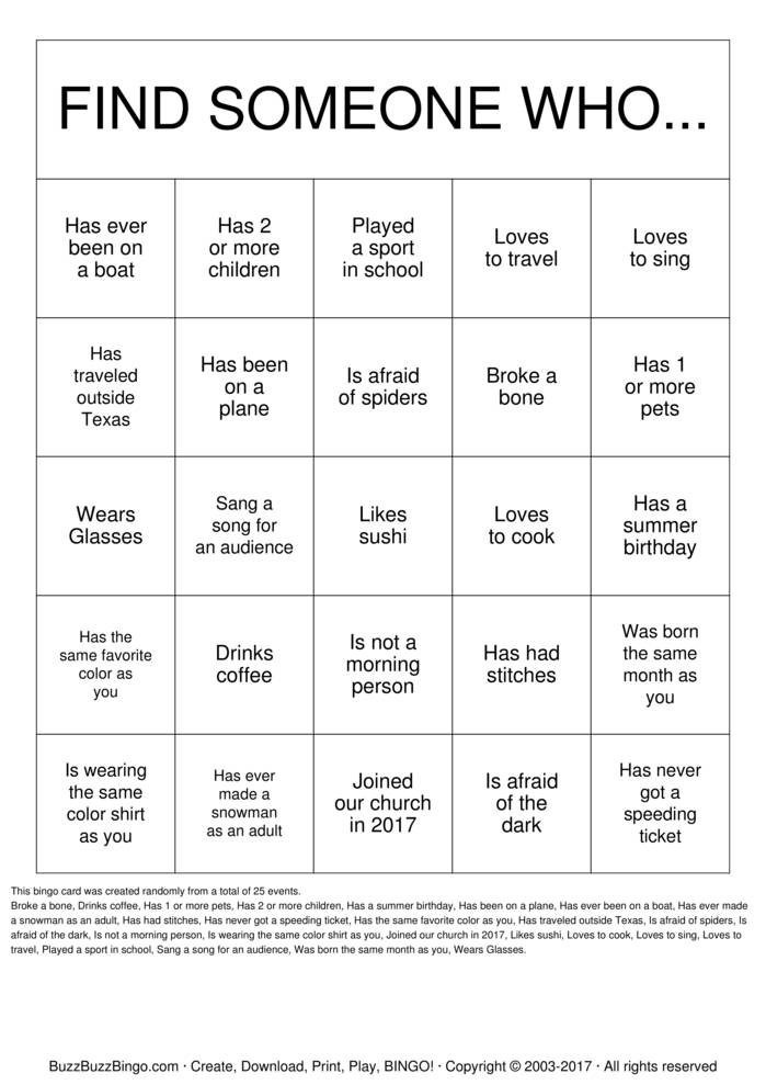 Bingo To Meet You! Bingo Cards to Download, Print and Customize!