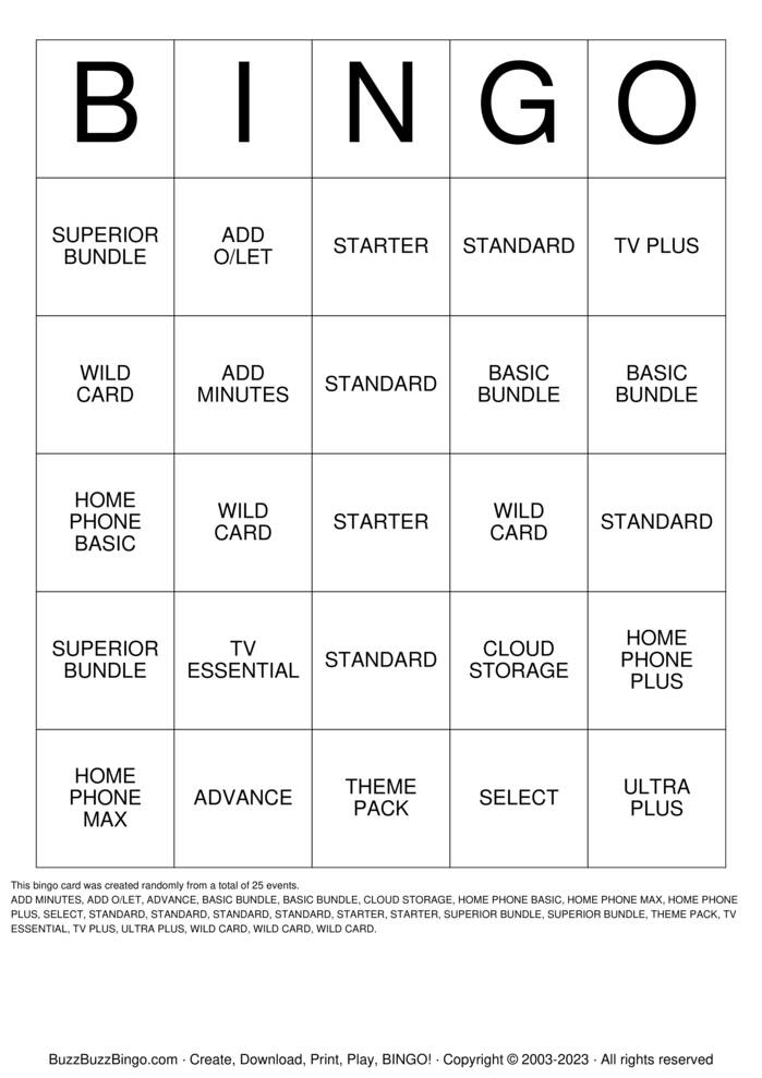 Retail Bingo Cards to Download, Print and Customize!