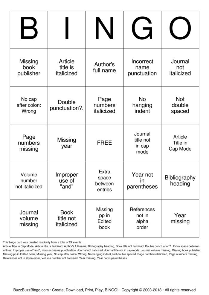 be me Bingo Cards to Download, Print and Customize!