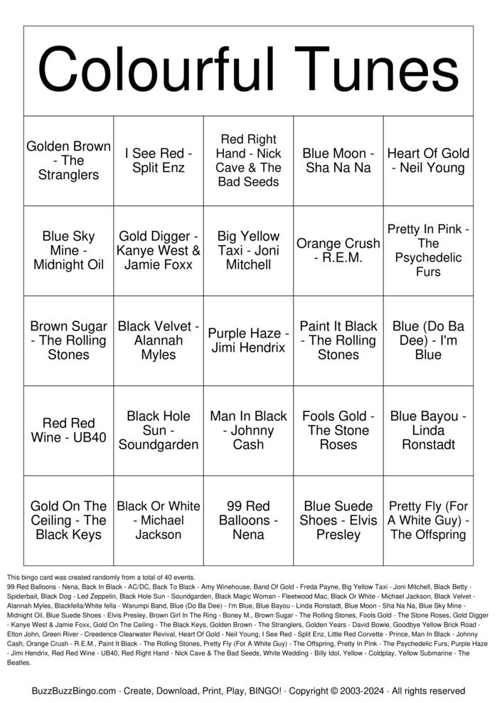 Custom Bingo Cards to Download, Print and Customize!