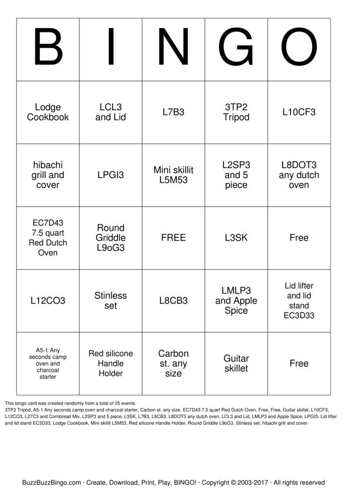 Custom Bingo Cards to Download, Print and Customize!