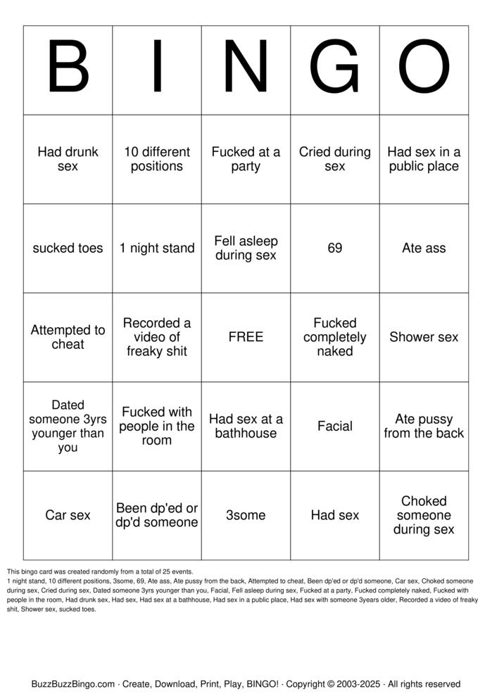Freaky Bingo Bingo Cards to Download, Print and Customize!