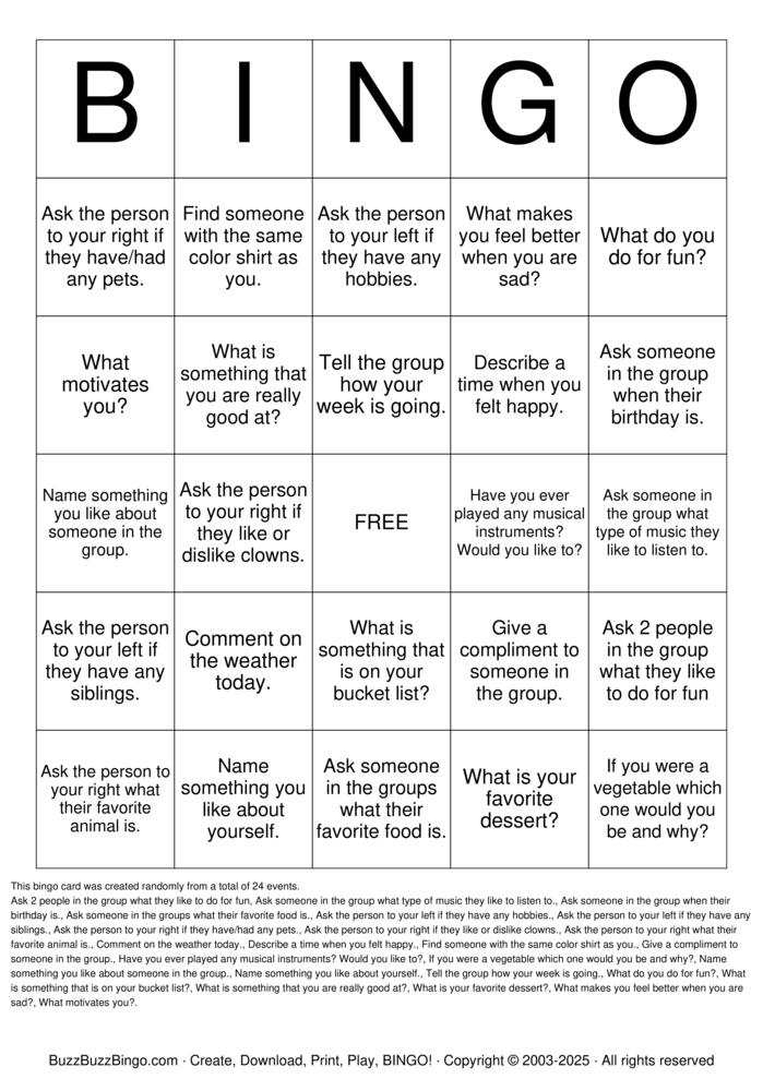 Social Skills Bingo Cards to Download, Print and Customize!