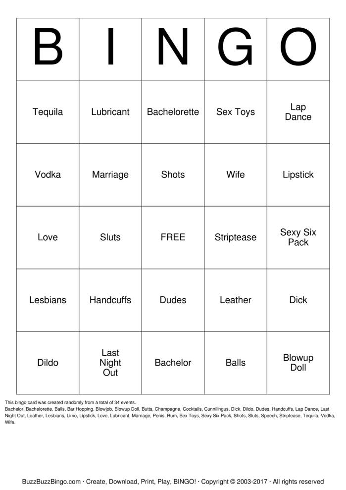 Bachelorette Party Bingo Cards to Download, Print and Customize!