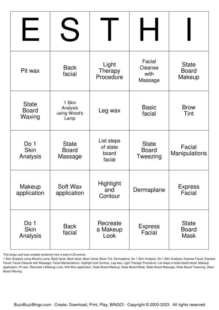 Cosmetology Bingo Cards to Download, Print and Customize!