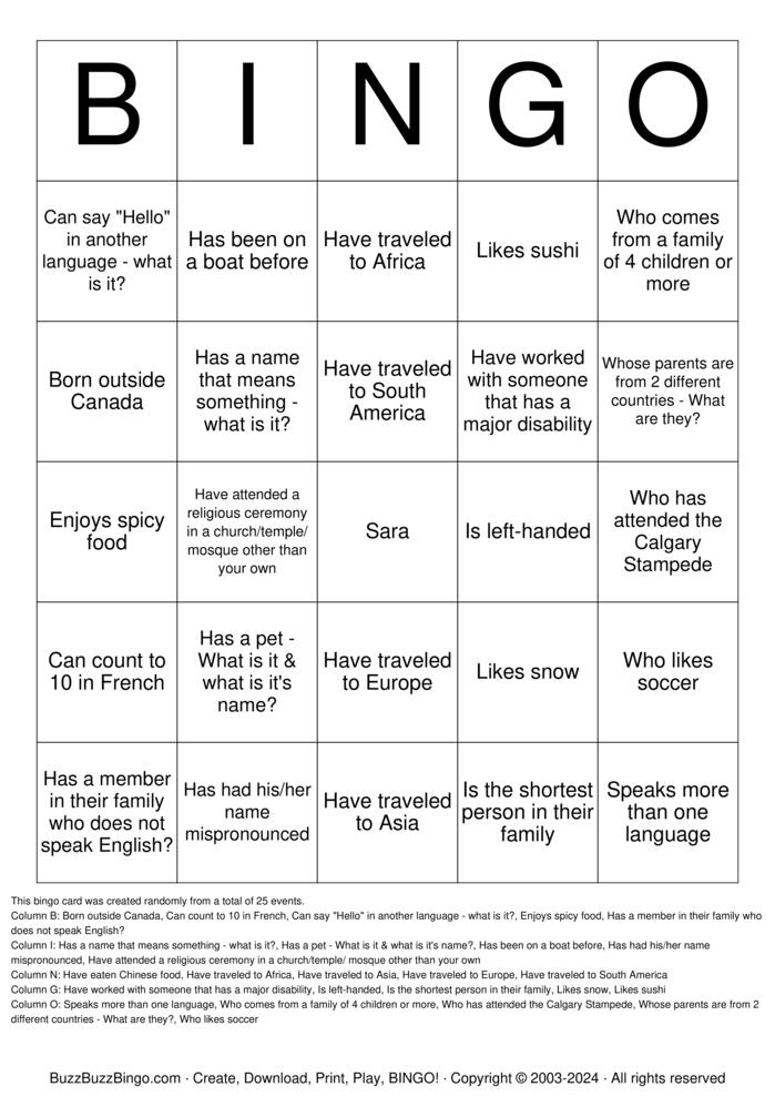 Diversity Bingo Cards to Download, Print and Customize!