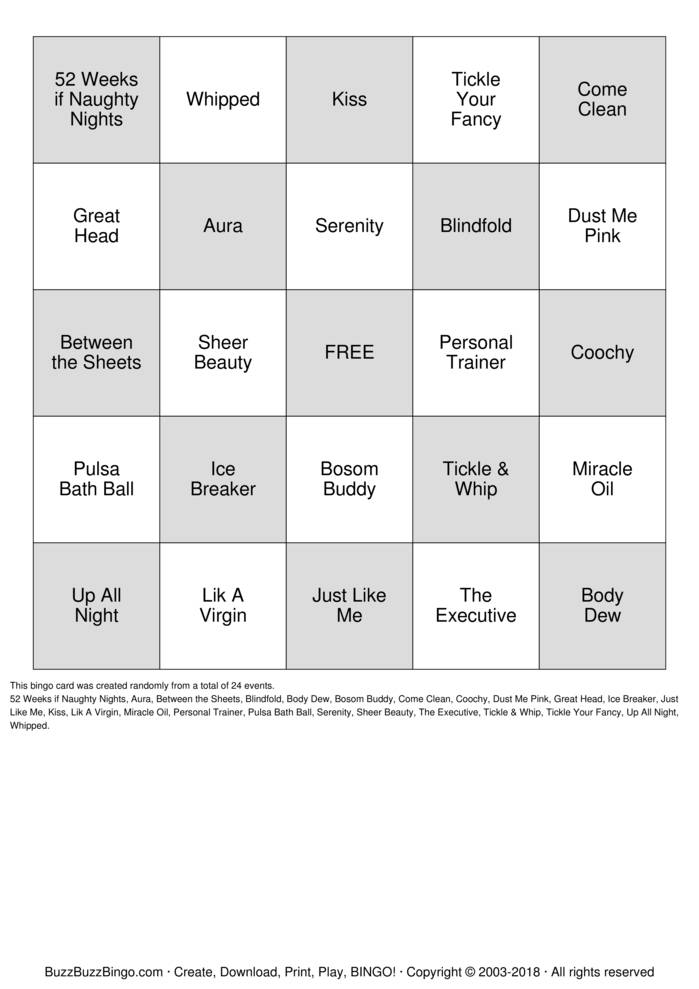 PURE ROMANCE Bingo Cards to Download, Print and Customize!