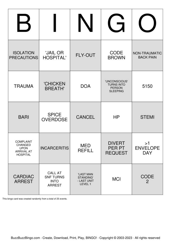 CPR & AED Bingo Cards to Download, Print and Customize!