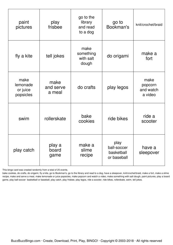 Finding Summer Friends Bingo Cards to Download, Print and Customize!