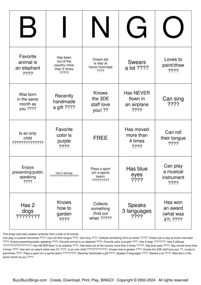 Who Do You Know? Bingo Cards to Download, Print and Customize!