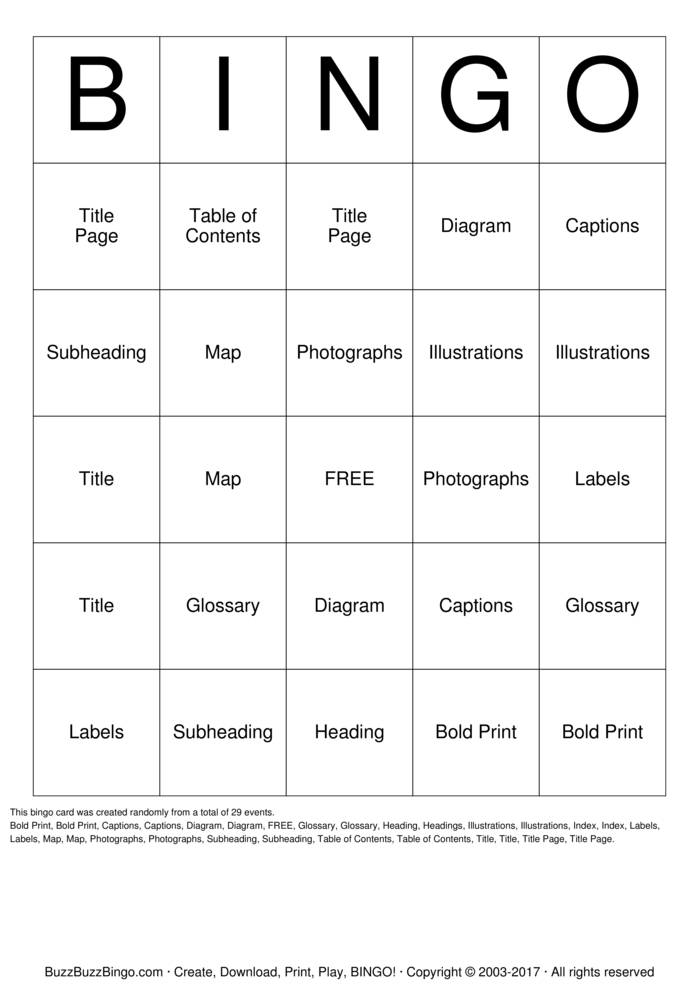 Nonfiction Bingo Bingo Cards to Download, Print and Customize!