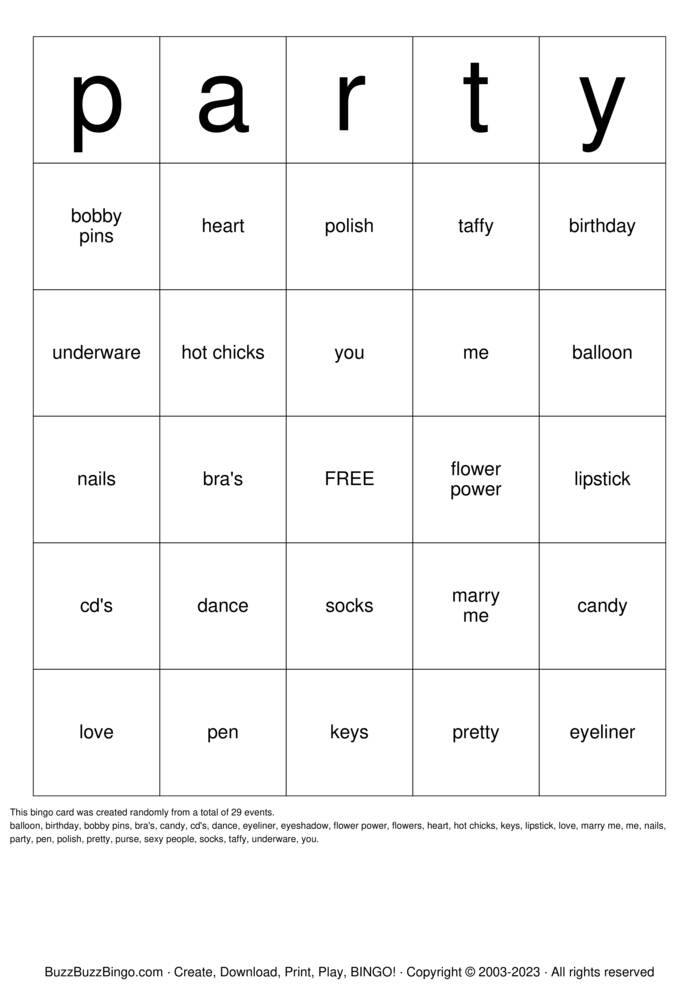 Custom Bingo Cards to Download, Print and Customize!