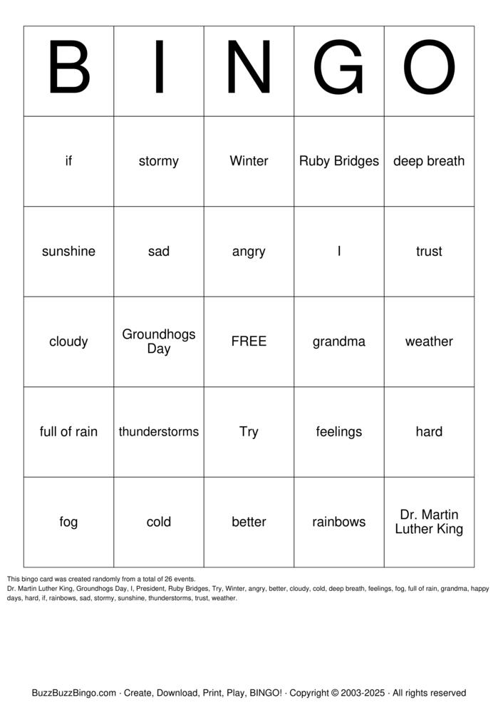 February Bingo Cards to Download, Print and Customize!
