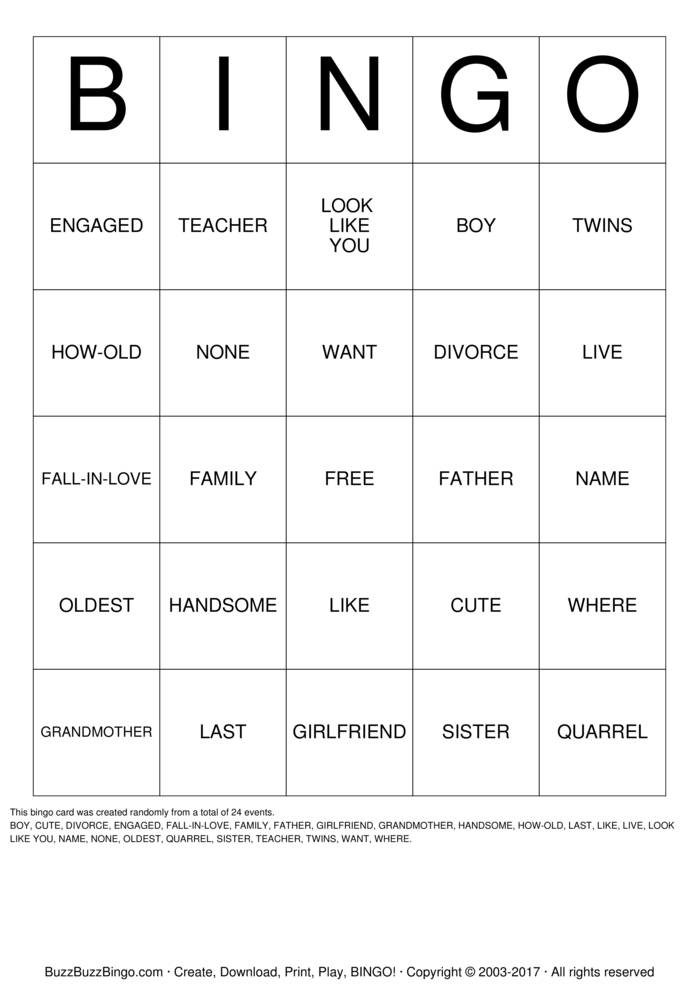 ASL Bingo Cards to Download, Print and Customize!
