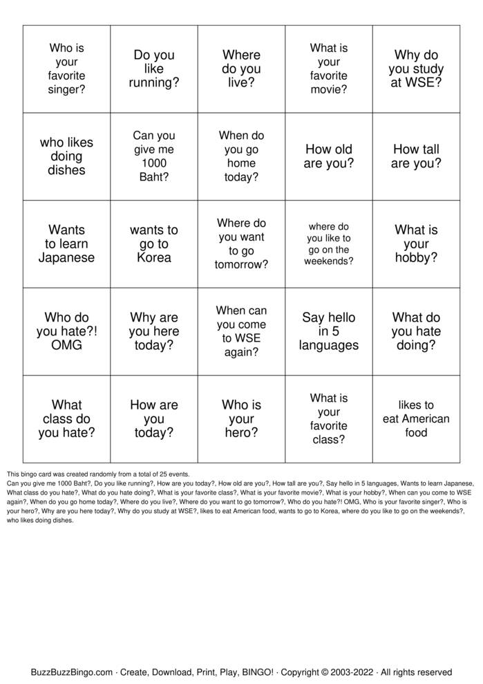 Custom Bingo Cards to Download, Print and Customize!