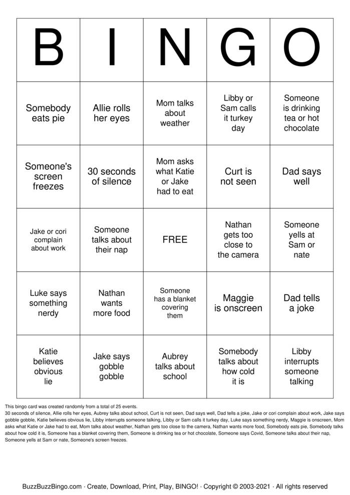 Boyle Bingo Cards to Download, Print and Customize!
