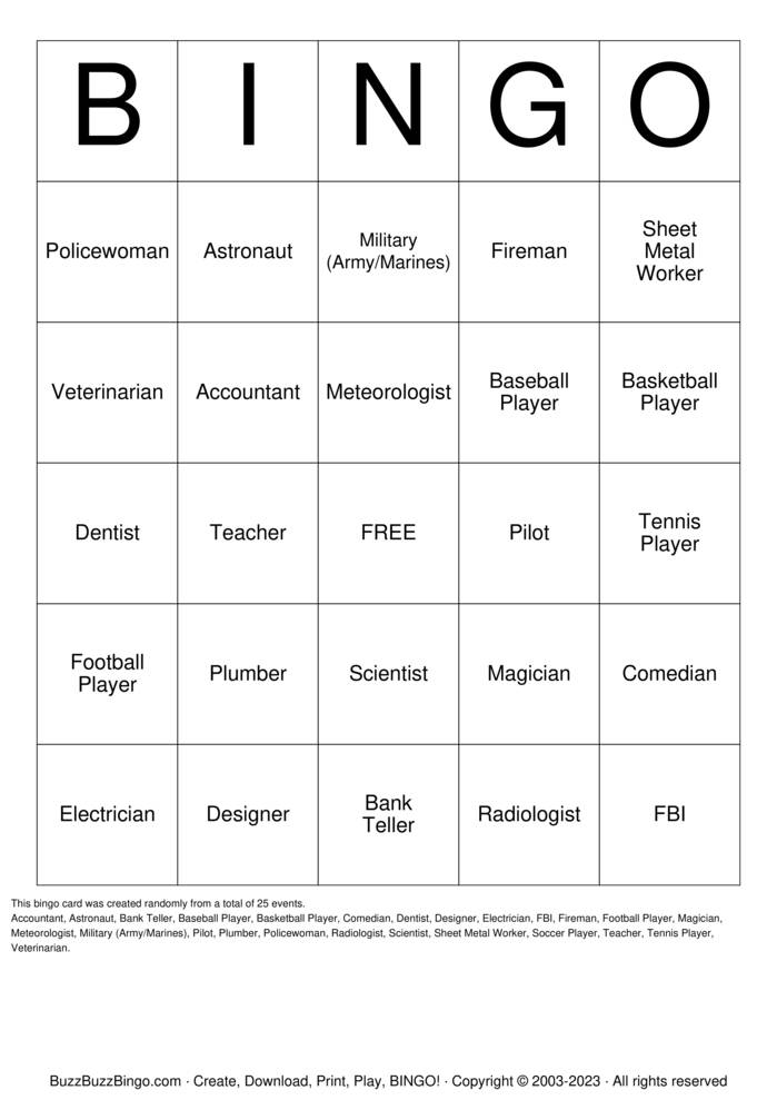 Job Skills Bingo Cards to Download, Print and Customize!