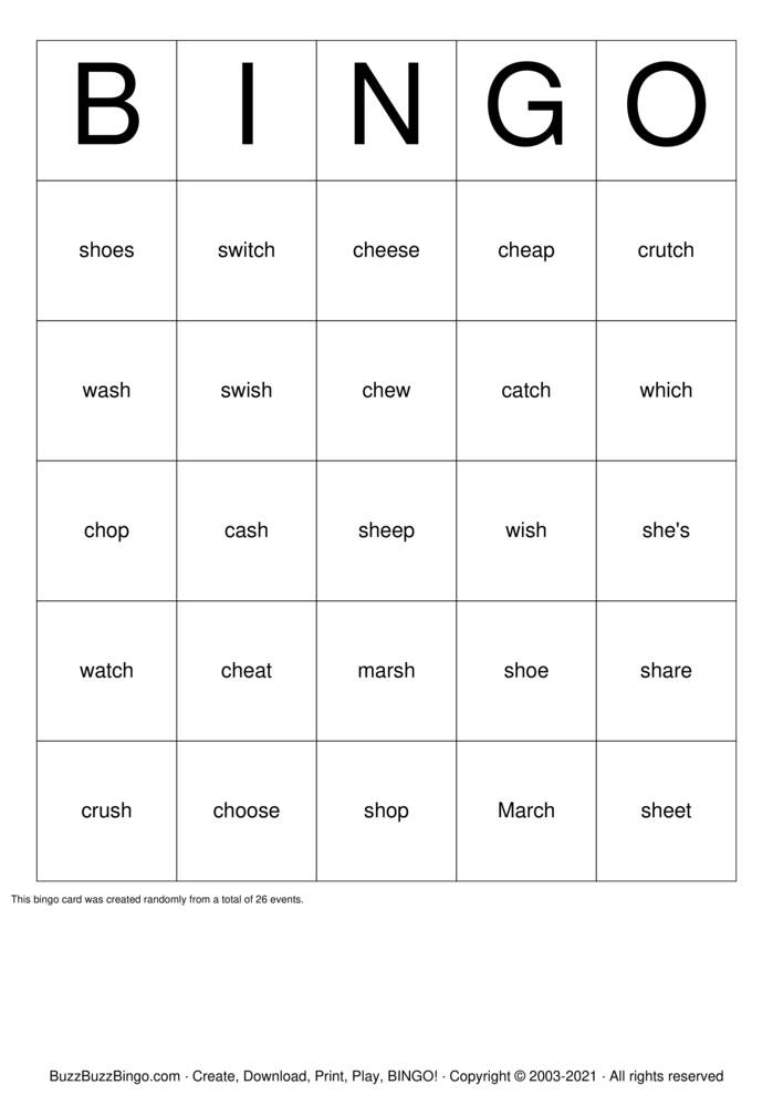 Minimal Pairs Bingo Cards to Download, Print and Customize!