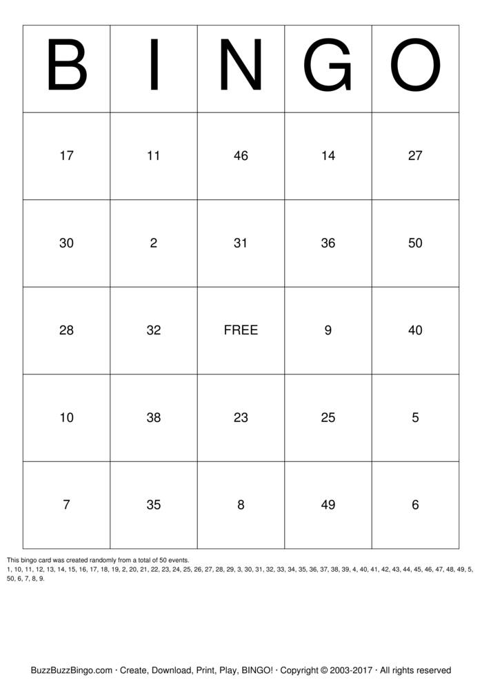 Numbers 1050 Bingo Cards To Download Print And Customize 