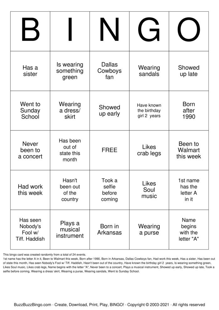 ESTHER BRUNCH Bingo Cards to Download, Print and Customize!