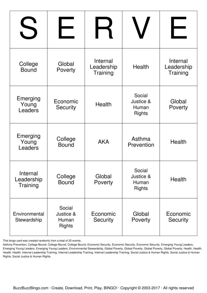 alpha kappa alpha Bingo Cards to Download, Print and Customize!